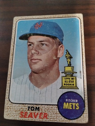 Tom Seaver Rookie Card! 1968 Topps #45 NY Mets - VG - Light Crease ...