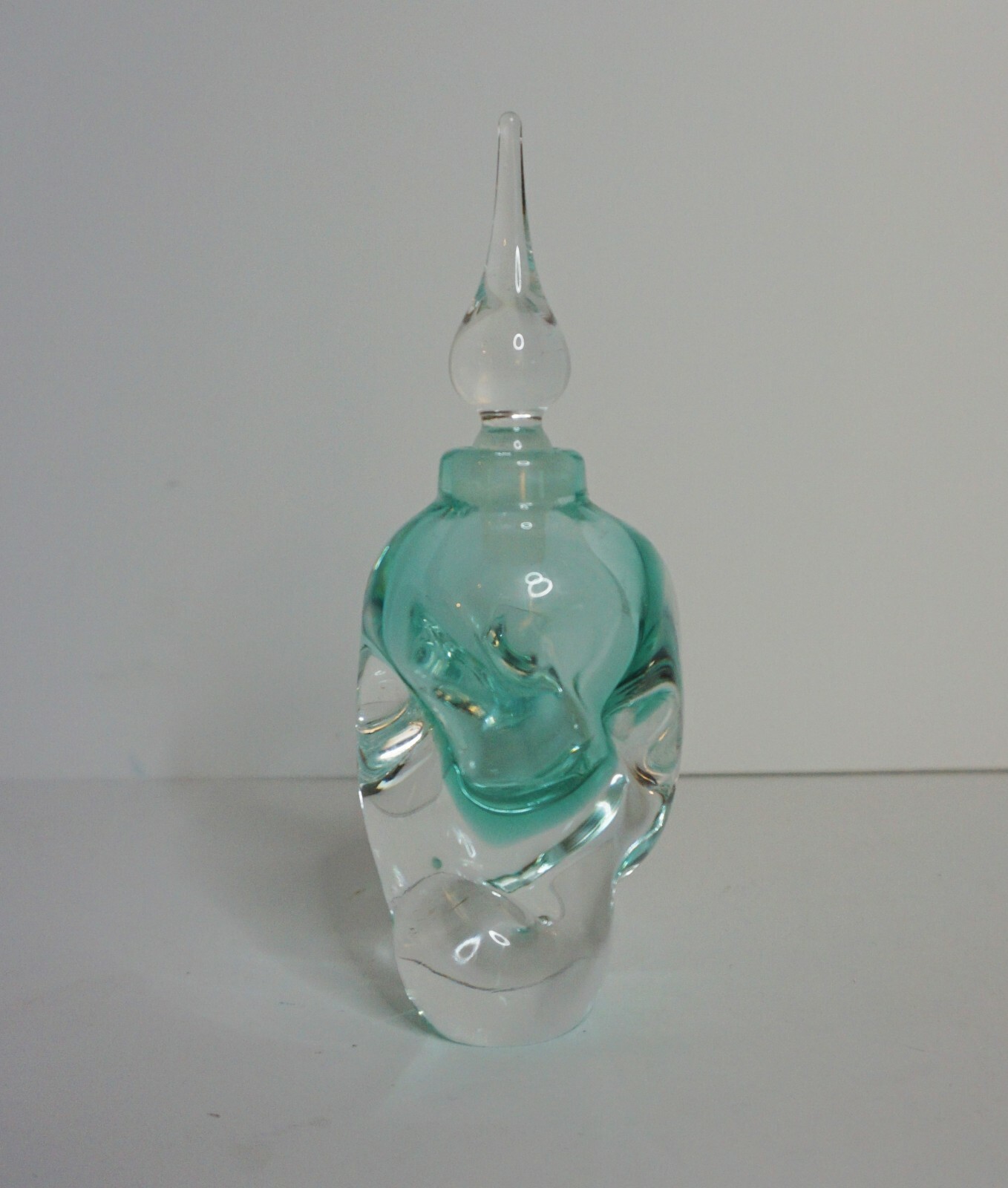 Vandermark Studio Art Glass Perfume Bottle Turquoise P16CB with Stopper ...