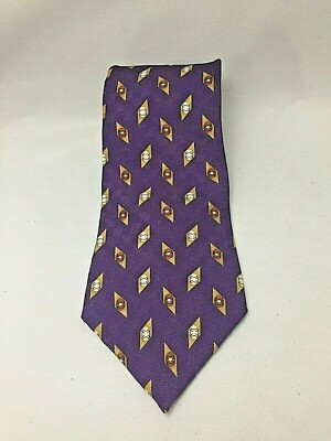 Mens Tie Nautica Purple diamond pattern 100% Imported Silk NWOT | eBay