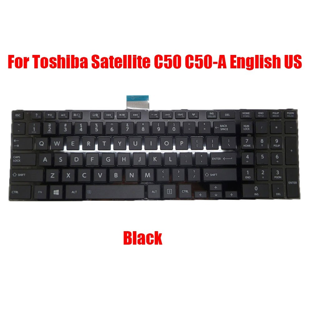 New English US Keyboard For Toshiba Satellite C50 C50D C50-A Black | eBay