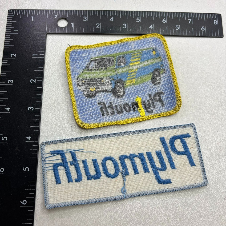 Vintage c 1980s 2 Patches PLYMOUTH (INC. VAN) Patch Lot (Car Auto ...