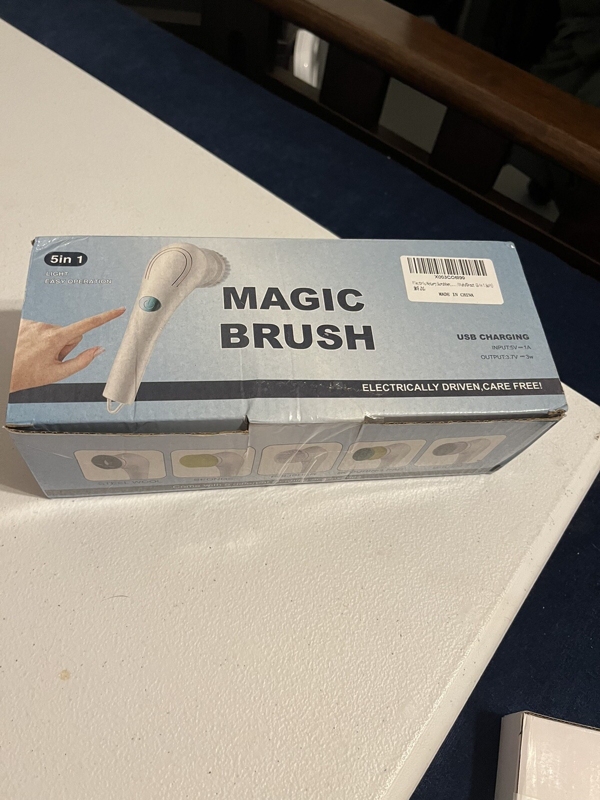 5 in 1 Magic Brush Set USB Charging Handheld Bathtub Kitchen Sink Cleaning Brush | eBay