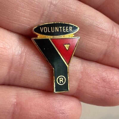 Vintage YMCA Volunteer Enamel Lapel Pin | eBay