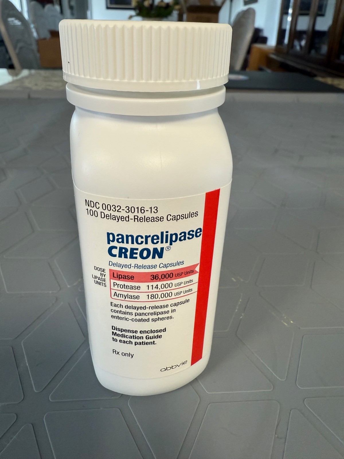Creon 36000 Units Pancreatic Enzyme 1 Bottle Of 100 Expired 11/2026 | eBay