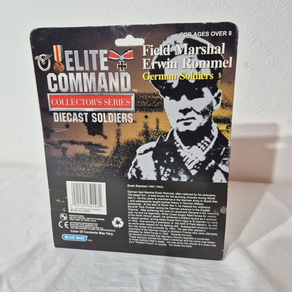 Blue box Elite Command Field Marshal Edwin Rommel German Figures 1/32 ...