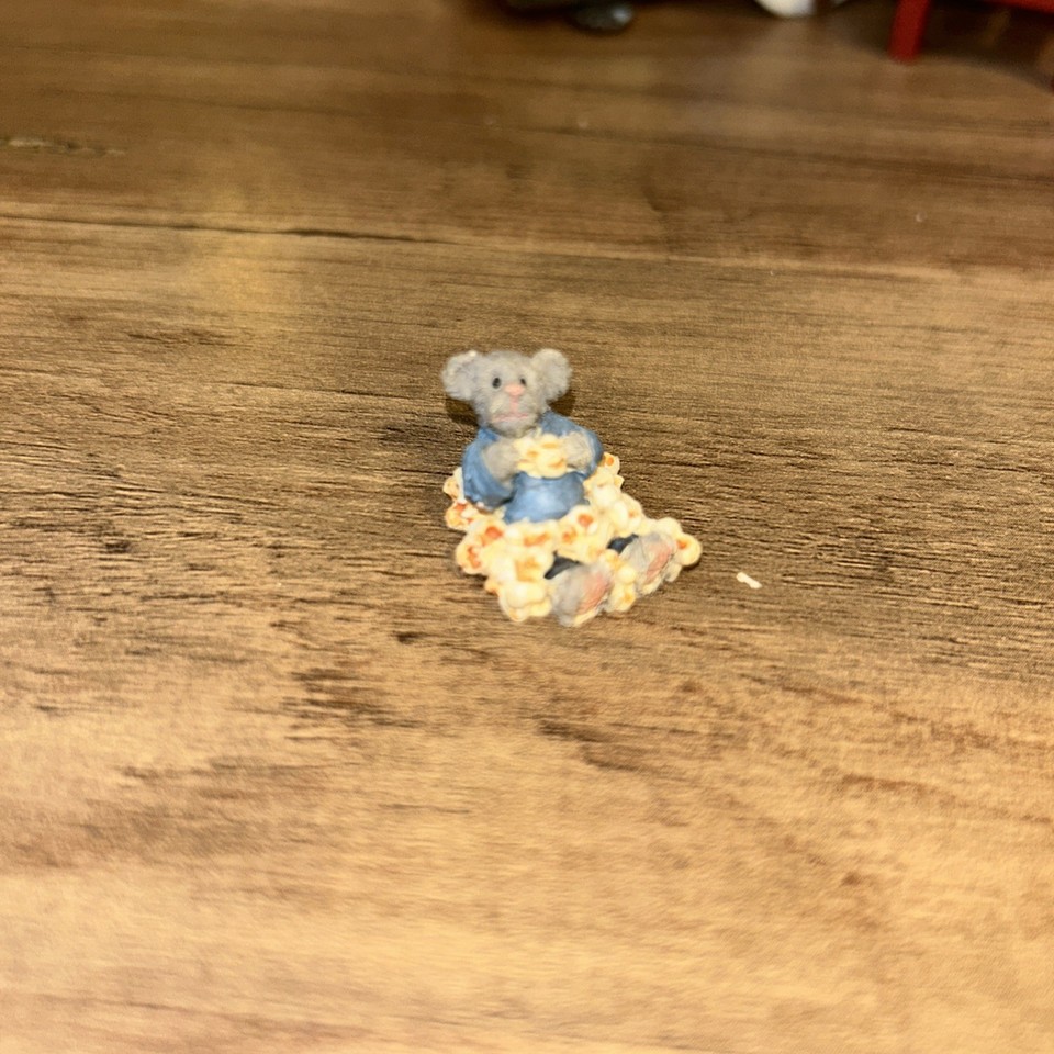 Boyds Bears Treasure Box "Kernel Popcorn Cart" w/ Pop McNibble *READ ...