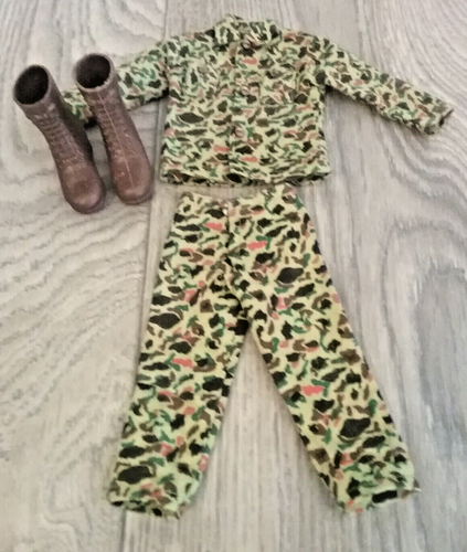 Vintage 1964 GI Joe Camouflage Uniform & Tall Brown Boots Hasbro | eBay