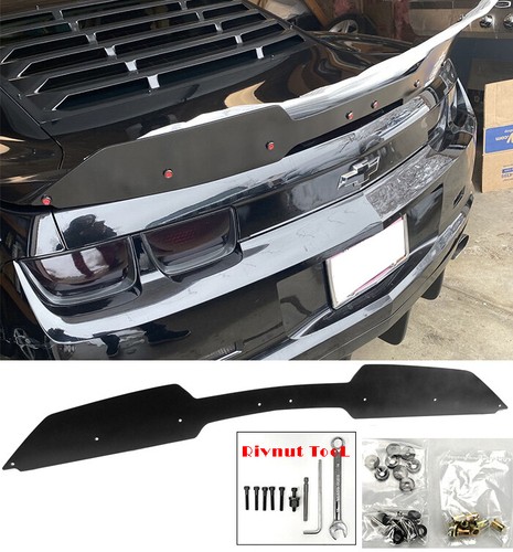 Satin Black Decklid Wing Wickerbill + Rivnut Tool Fit 10-13 Camaro ZL1 ...