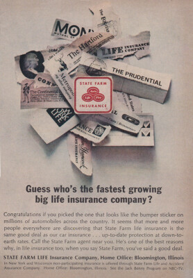 1965 State Farm: Fastest Growing Big Life Insurance Company Vintage ...