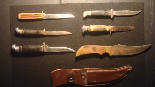 Lot (6) - FIXED BLADE KNIFE - Bell, Western, Buck, Edge Mark #468, GC ...