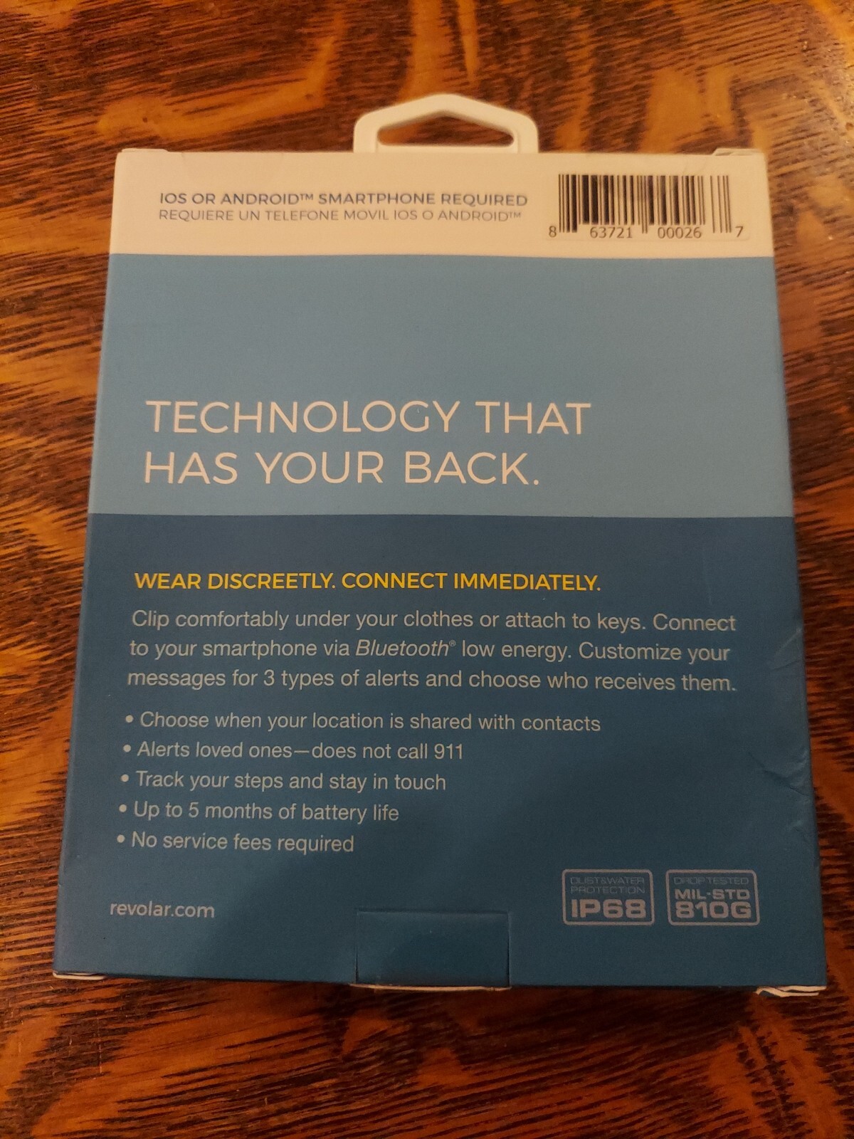 Revolar Instinct Personal Wearable Safety Device Panic Button Press for ...