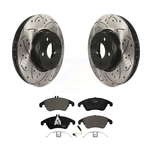 Front Drilled Slot Brake Rotors Ceramic Pad Kit For Mercedes-Benz E350 ...
