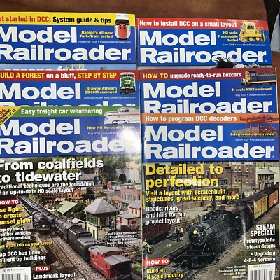 Model Railroader Magazine Lot of 6 Train/Railroad Magazine 2007 & 2008 ...