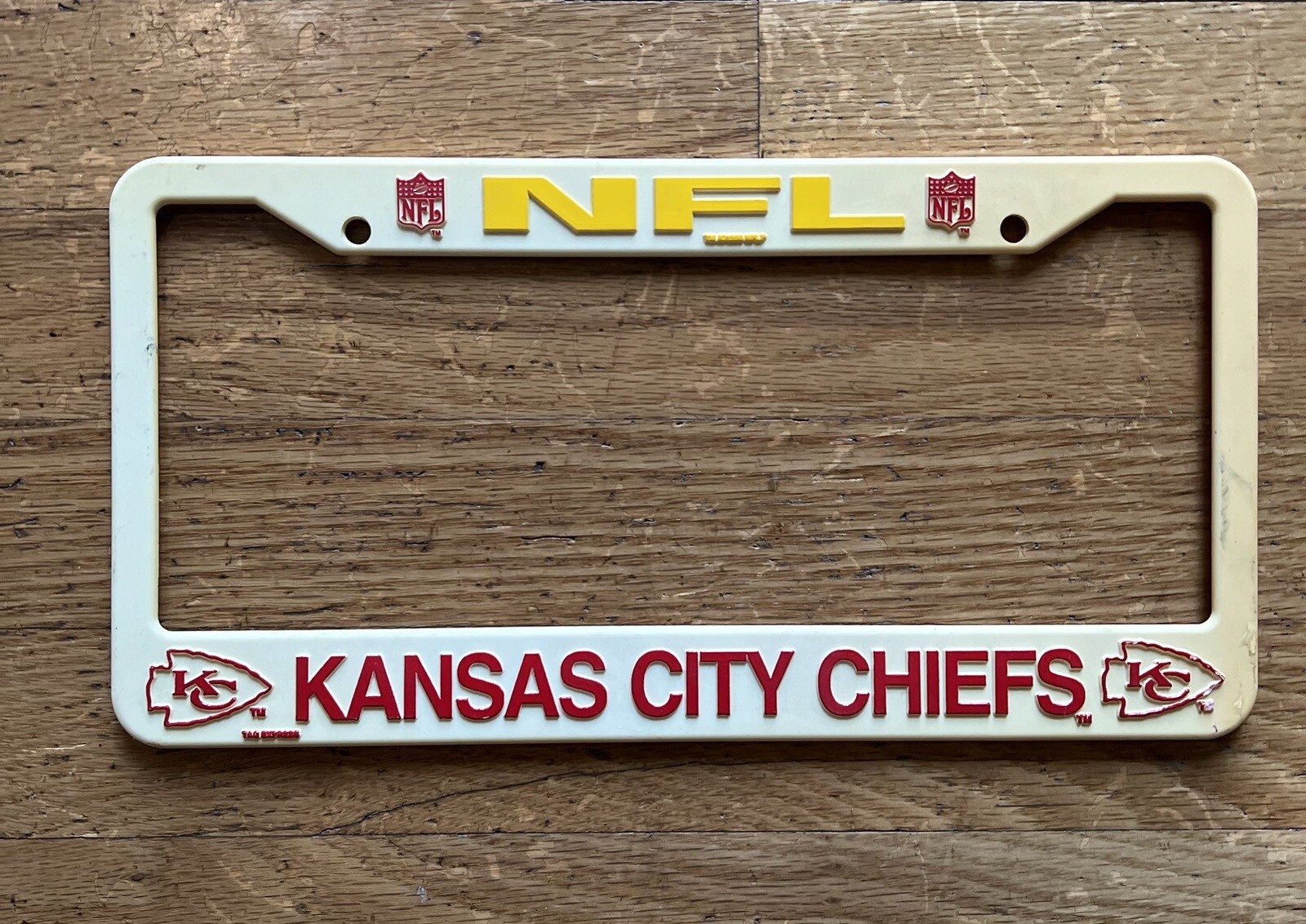 NFL Kansas City Chiefs license plate frame **Vintage (plastic) | eBay