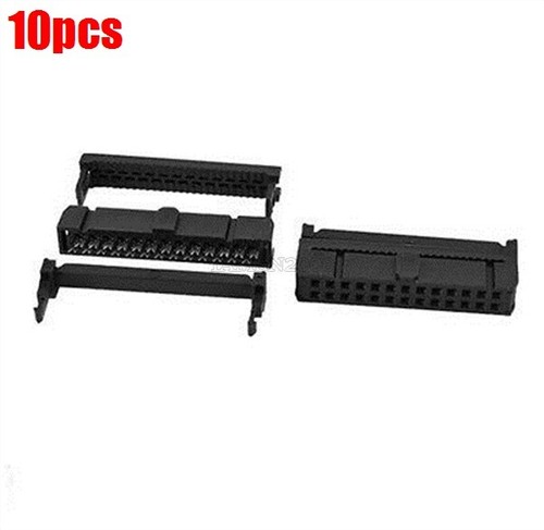 10Pcs FC-26P Female Idc Plug Flat Ribbon Cable Connectors Black 2.54MM ...