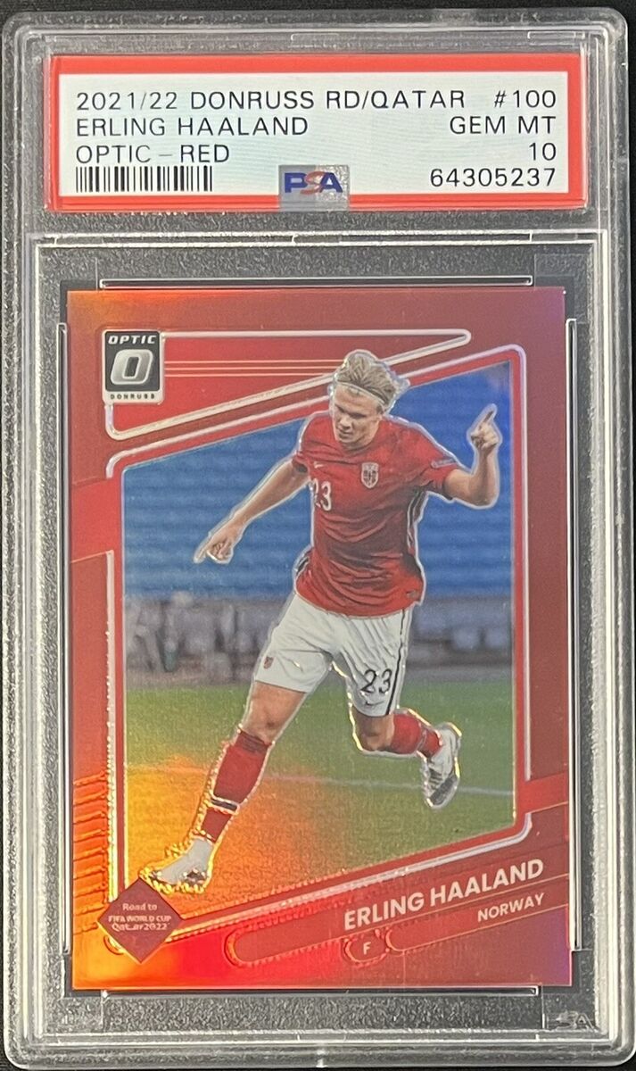 2021-22 Donruss Qatar Erling Haaland FIRST OPTIC Red Prizm 2021-22 Donruss Qatar Erling Haaland FIRST OPTIC Red Prizm