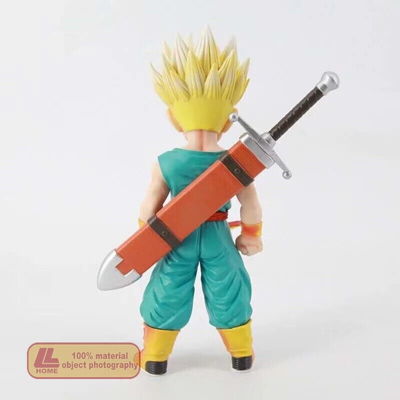 Anime Dragon Ball Z Super Saiyan Trunks 2 heads PVC Figure Statue Toy ...