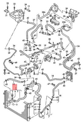 Genuine Coolant Hose With Quick Release Coupling Thermostat Cover ...