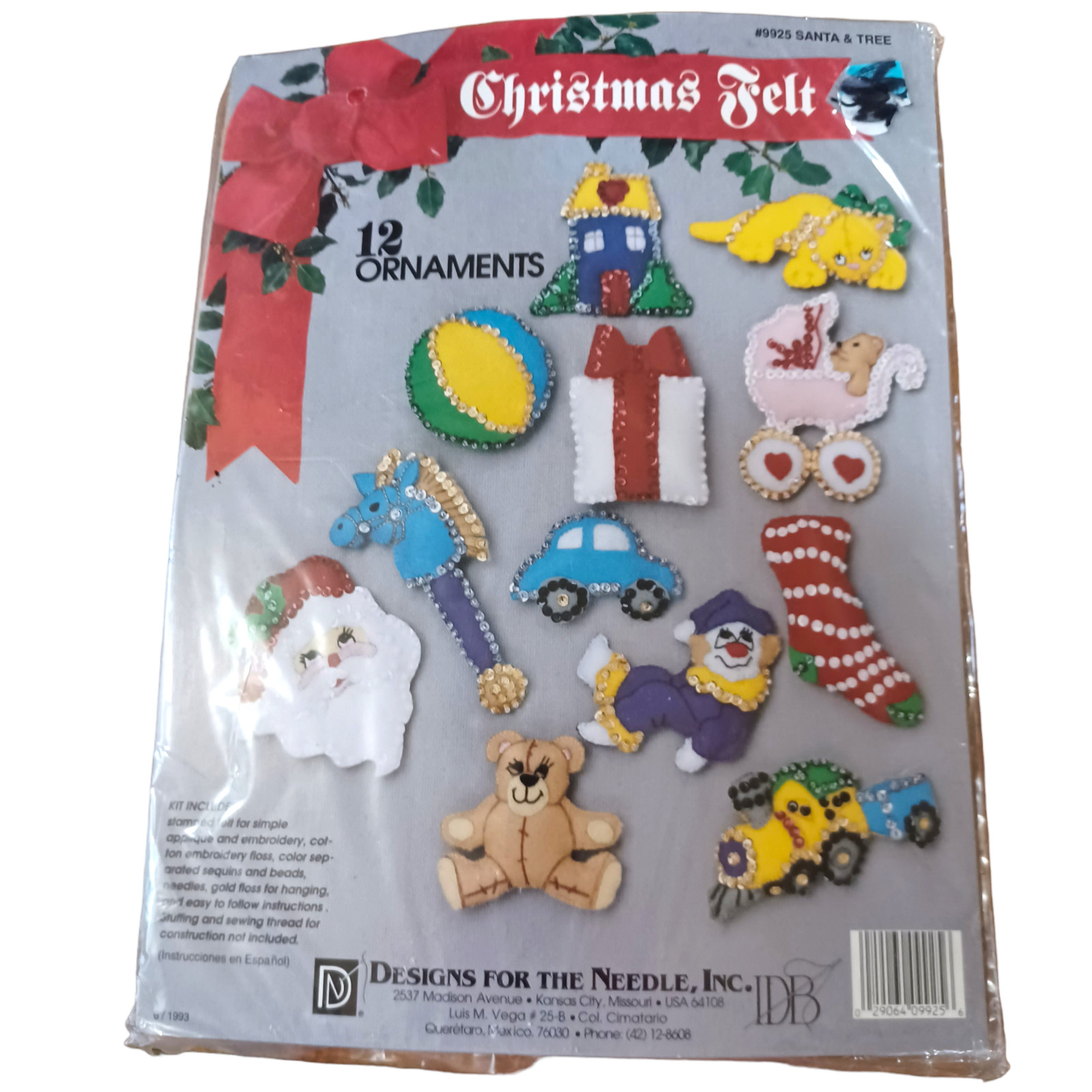 VTG Designs For The Needle, Inc Christmas Felt Kit #9925 Santa & Tree ...