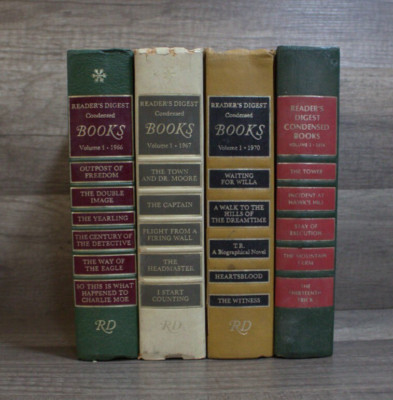 Vintage Readers Digest Condensed Books Lot-Vol 1-Winter 1966, 1967 ...
