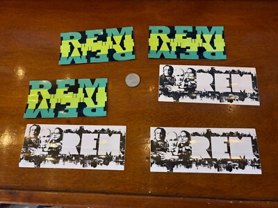R.E.M. Stickers (lot of 6) Live at the Olympia Dublin+ more + Free flag ...