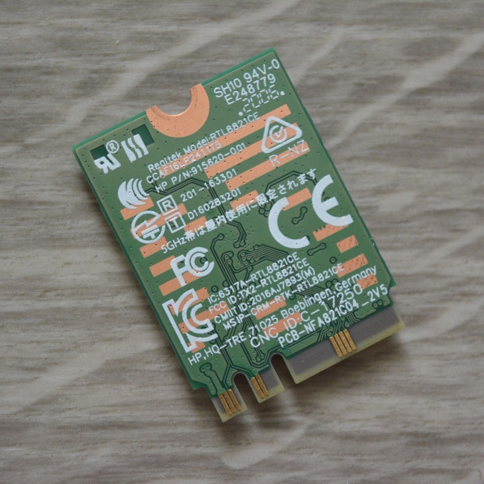 Original HP 15-EF WIFI Module Realtek RTL8821CE Wi-Fi 5 802.11ac 2.4/5. ...