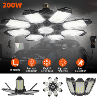 9000000LM LED Garage Light Super Bright Work Shop Ceiling Lights ...