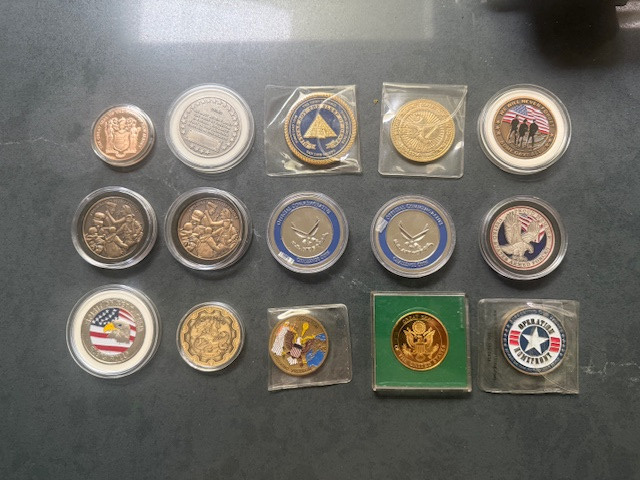 Lot of 15 US Military Challenge Coins and Other Challenge Coins | eBay