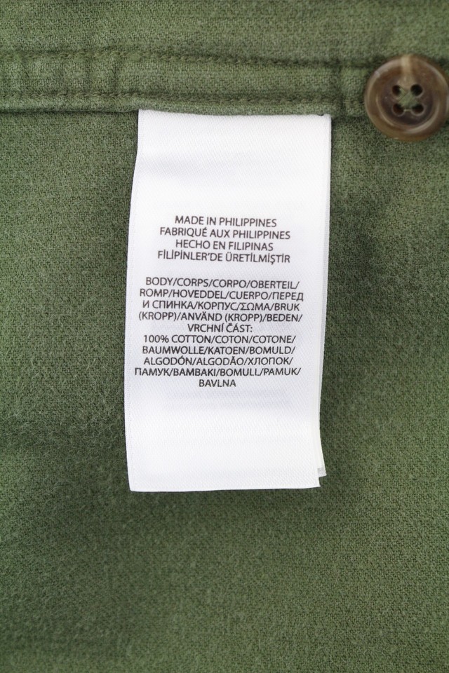 Ralph Lauren Mens Shirt M Green Corduroy Classic For Patch Pockets Logo ...