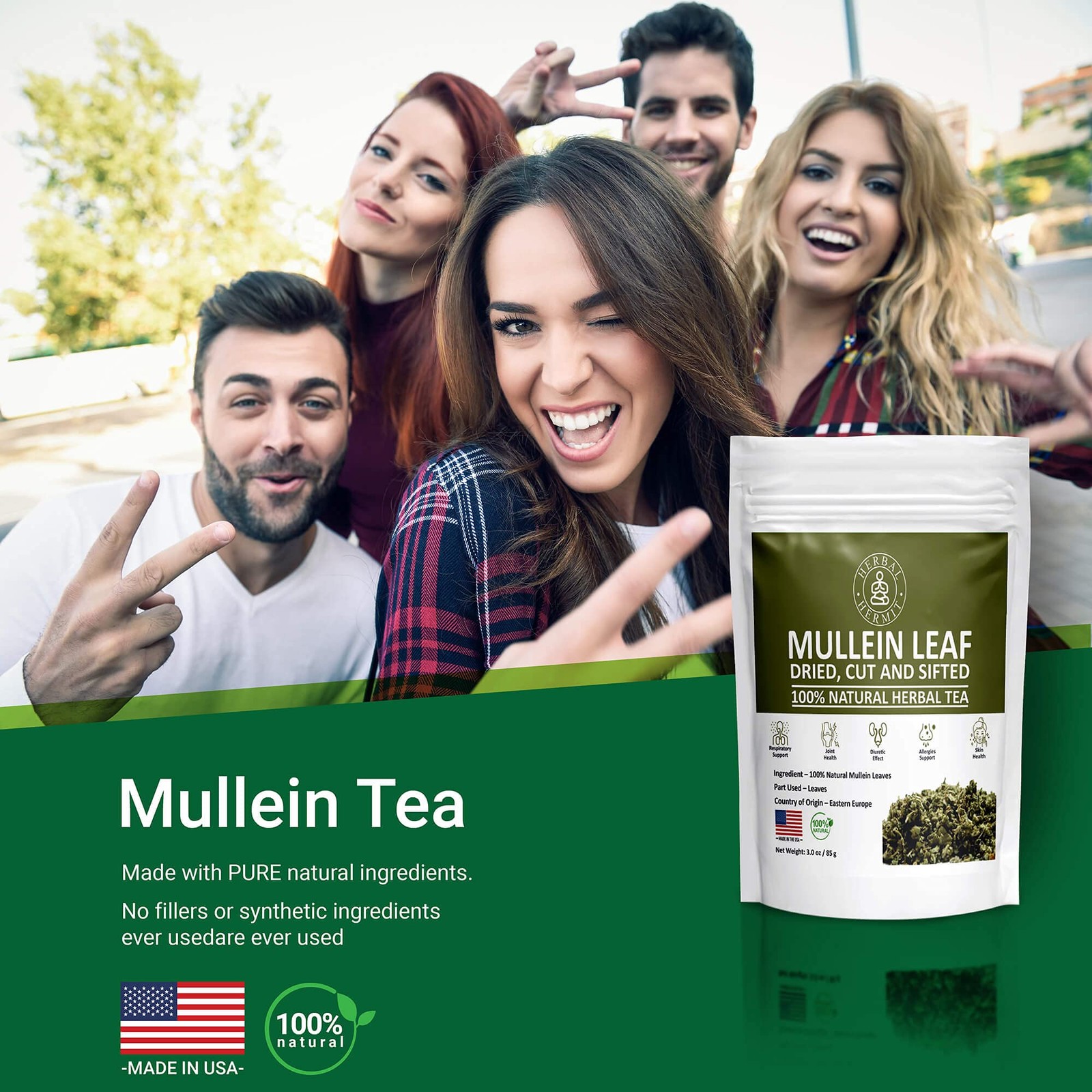 Herbal Hermit Mullein Leaf Tea (3 Oz/85 Grams) Herb For Respiratory Su ...