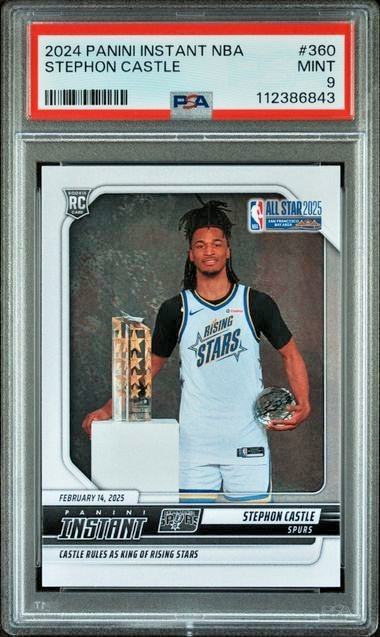 Stephon Castle RC #/528 2024-25 Panini Instant #360 Rising Stars MVP ...