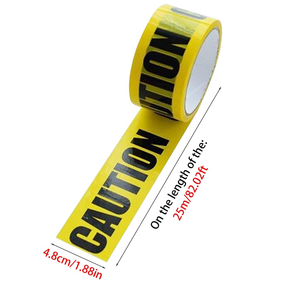 Yellow Caution Tape Waterproof Heavy-Duty CAUTION Warning Adhesive Tape ...