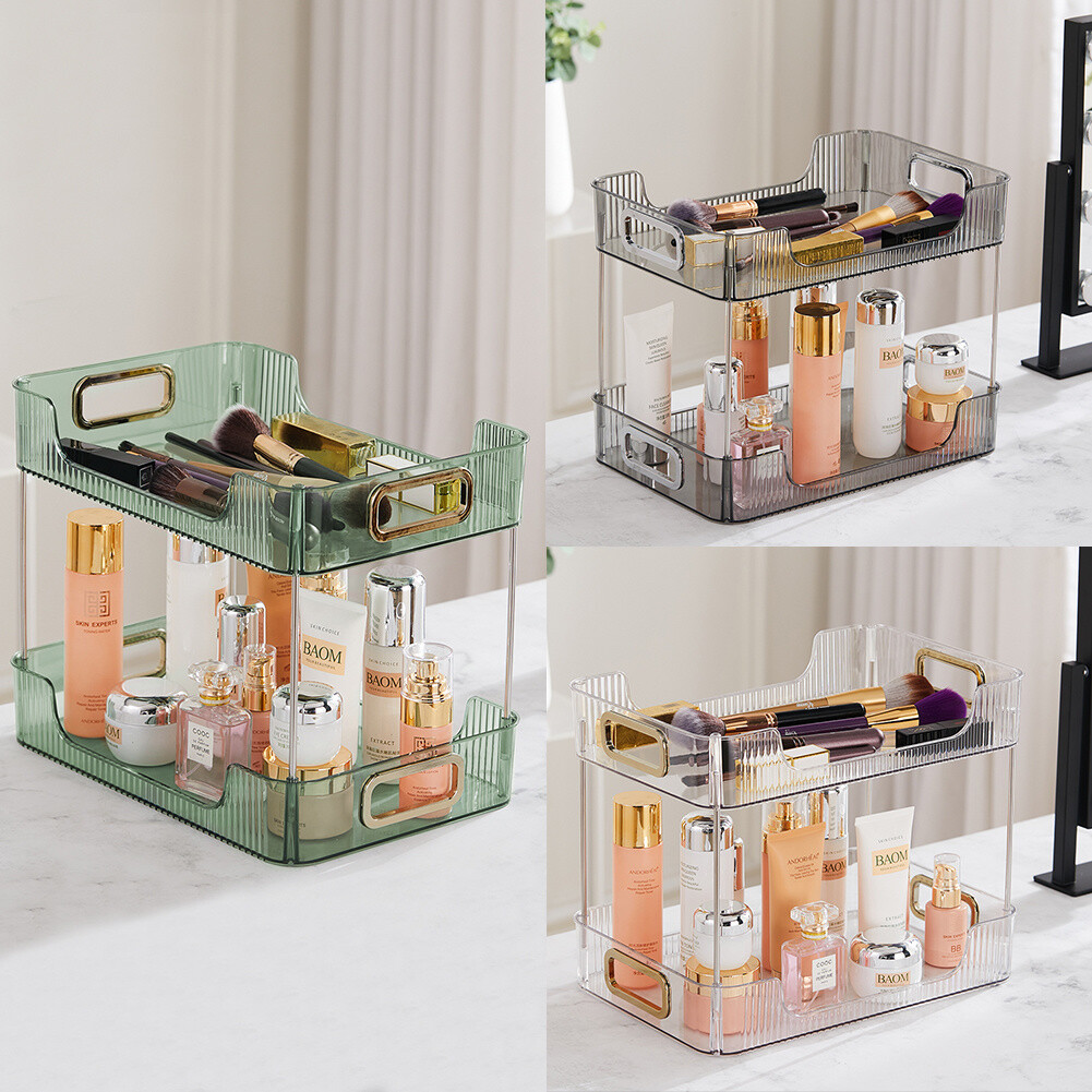 LARGE COSMETIC ORGANISER DRESSING TABLE MAKEUP TIDY HOLDER PERFUME ...