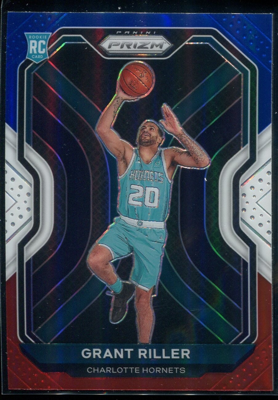 2020-21 Panini Prizm Red, White & Blue Grant Riller #295 Charlotte ...