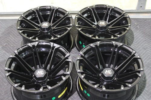 HONDA RANCHER 420 SRA 14" HIGH LIFTER HL3 BLK ALUMINUM ATV WHEELS (SET ...