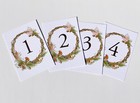 Forest greenery TABLE NUMBERS woodland animals birds tree wreath rustic ...
