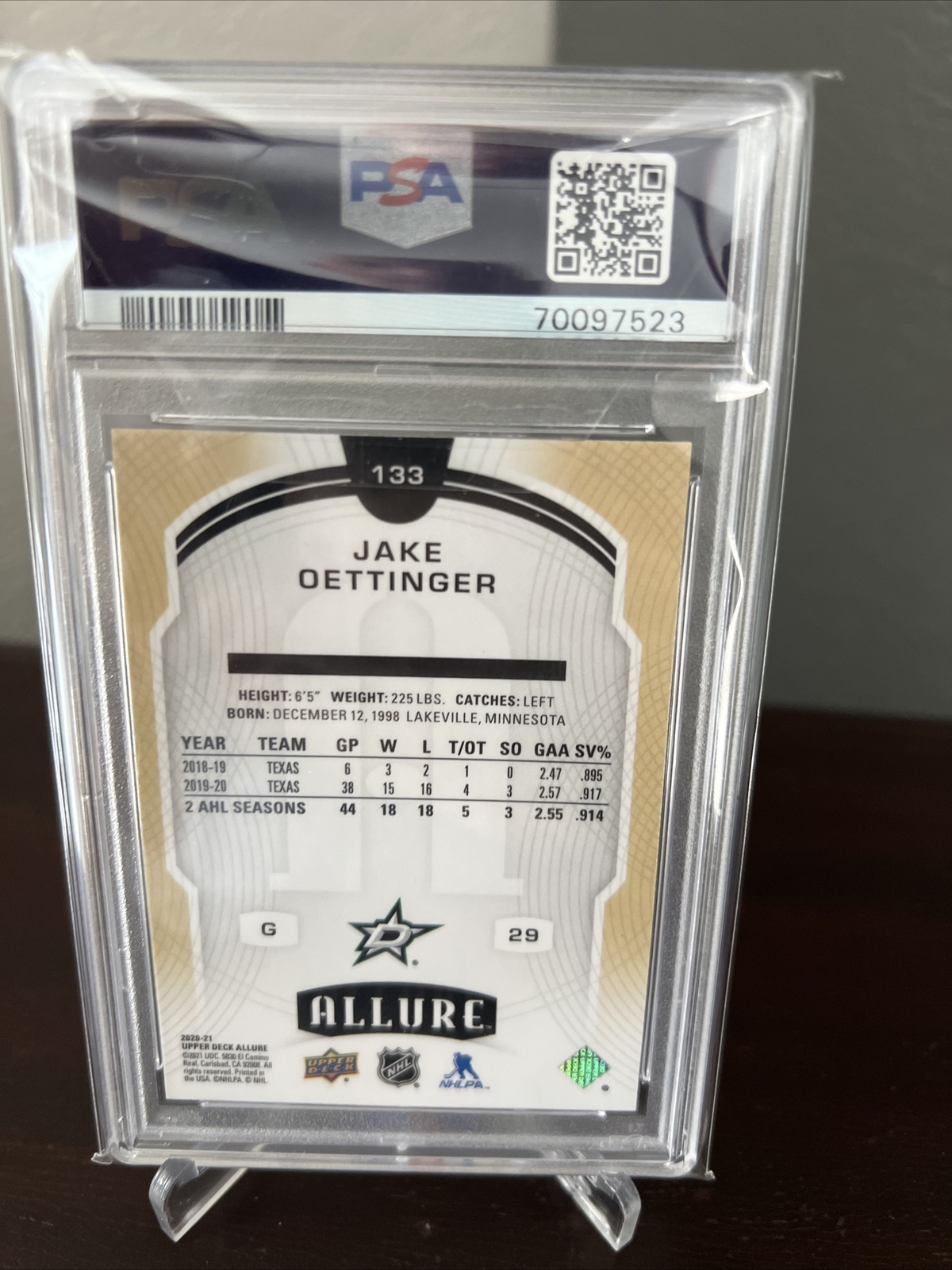 2020-21 Upper Deck Allure - Rookie #91 Jake Oettinger (RC) for sale ...