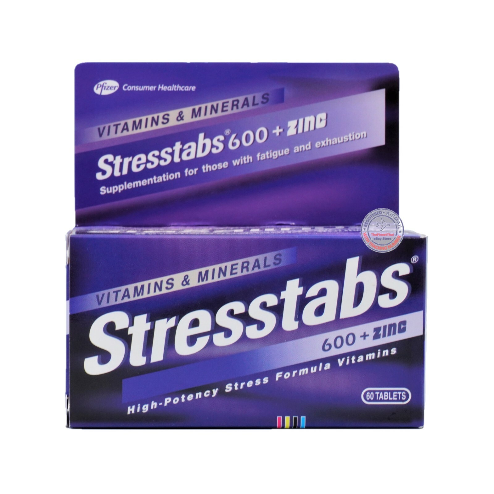 60 Tabs x 3 Stresstabs 600 + Zinc Vitamin + Minerals High Potency ...