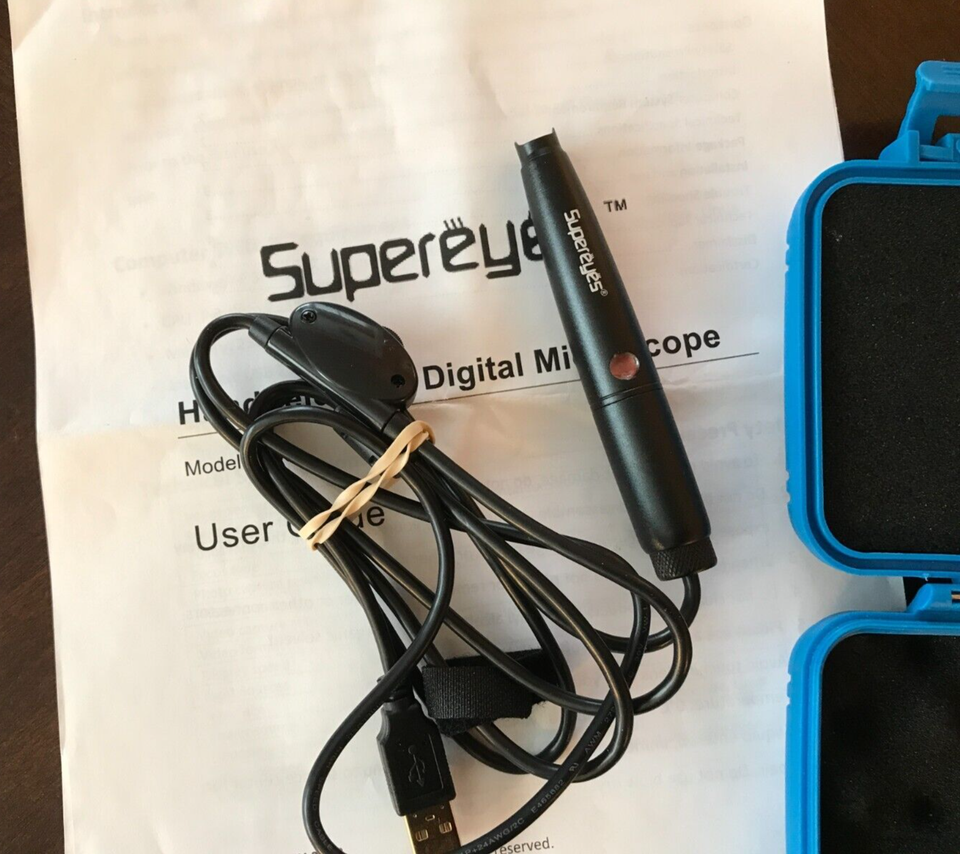 Supereyes B008 Digital Microscope 1-500X USB HandHeld Portable Boxed ...