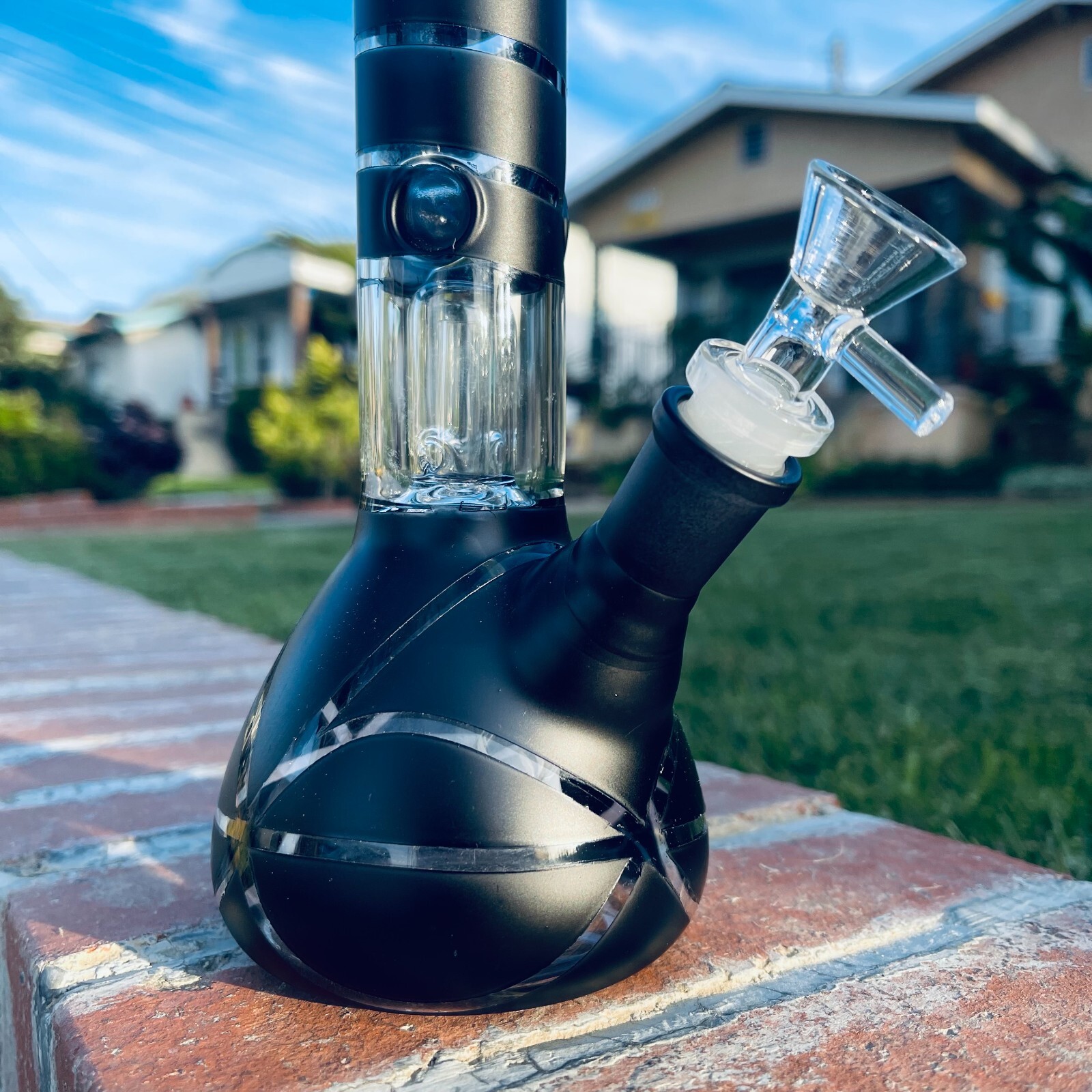 9'' Hookah Glass Water Tobacco Pipe Bong Thick Bubbler W Percolator ...