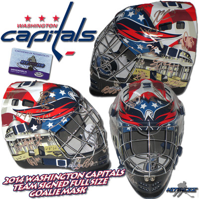 2014 WASHINGTON CAPITALS Team Signed FULL-SIZE GOALIE MASK w/COA | eBay