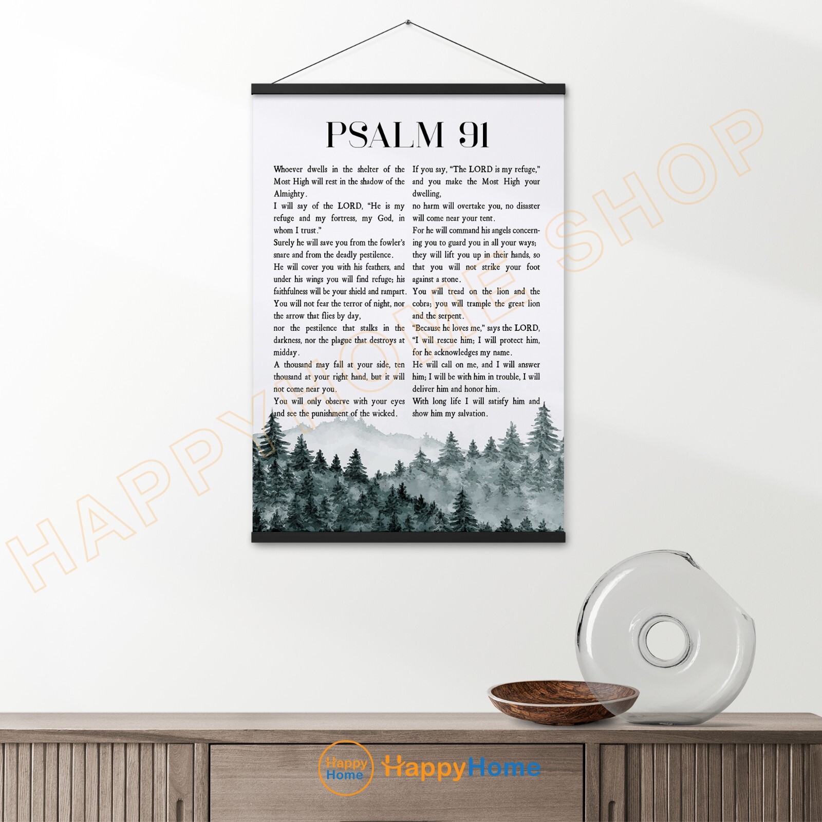 Psalm 91 NIV Bible Verse Wall Art He Who Dwells in the Shelter Print ...