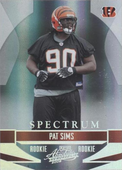 2008 Playoff Absolute Memorabilia - Rookie Pat Sims #223 Spectrum ...