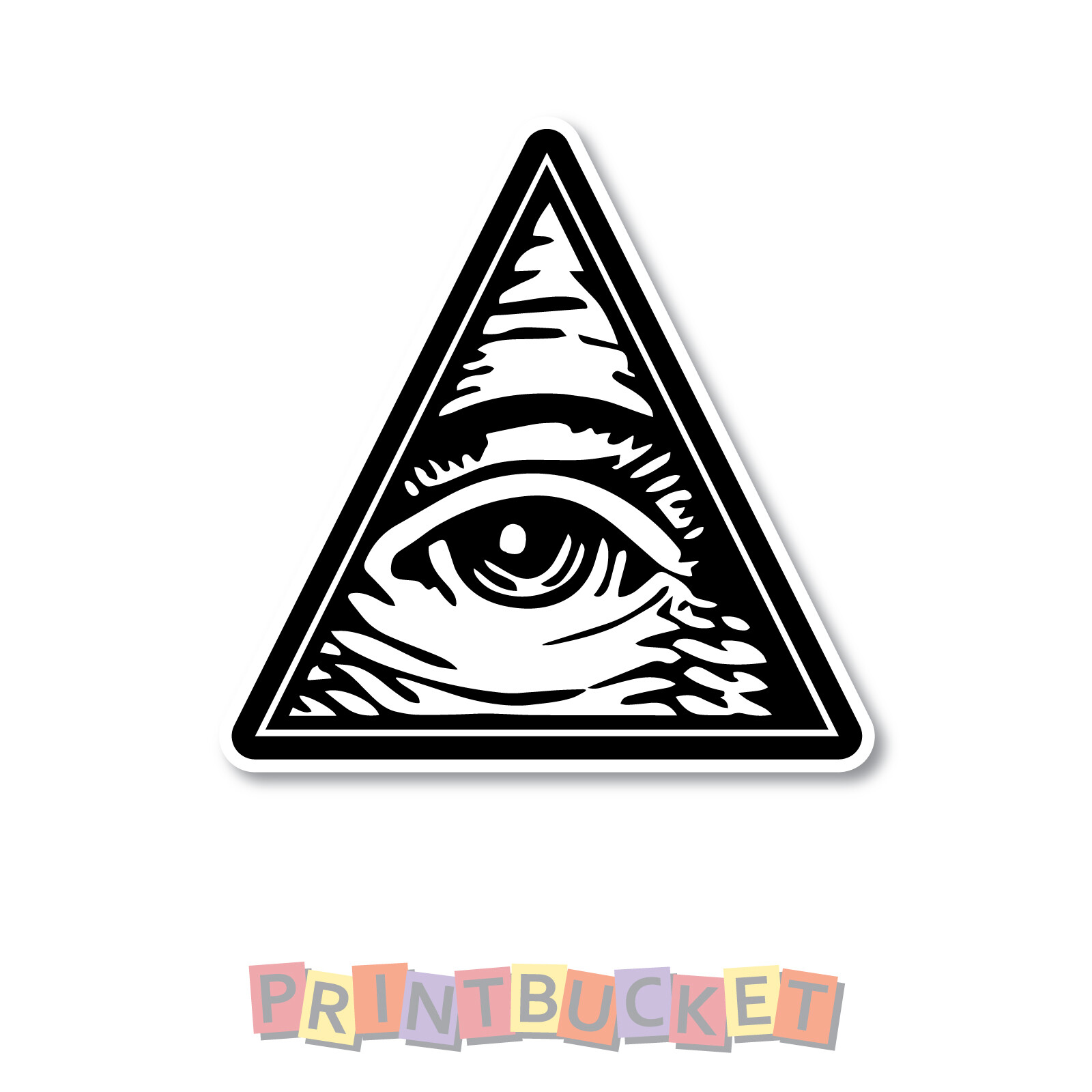Illuminati Sticker 100mm quality waterproof vinyl new world order ...