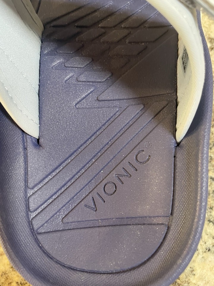 VIONIC Adjustable Recovery Slide Sandals -Renewal, Blue, Size 8 | eBay