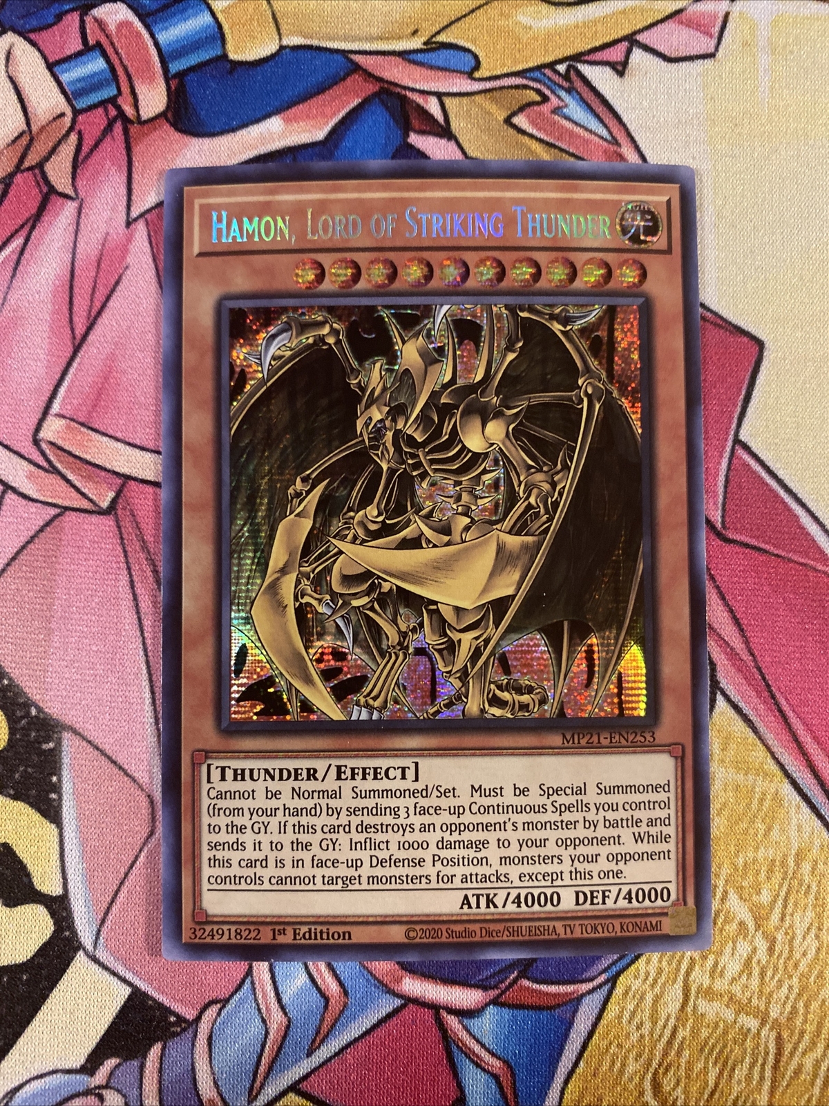 Yugioh! 1x Hamon, Lord of Striking Thunder MP21-EN253 Prismatic Secret ...