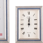 F. G. Galassi Handmade Italian Wood Silver w/Blue Channel Clock cl29844 ...