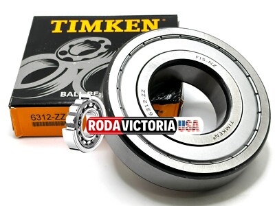 TIMKEN 6312 ZZ DEEP GROOVE BALL BEARING, METAL SHIELDED 60x130x31mm | eBay