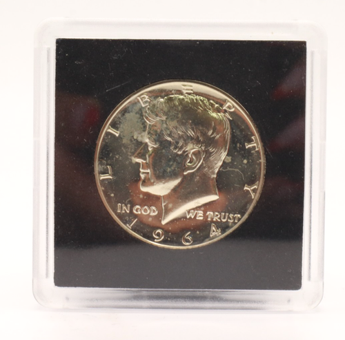 1964 90% Silver Proof Kennedy Half Dollar in Plastic Coin Cover Q#3 ...