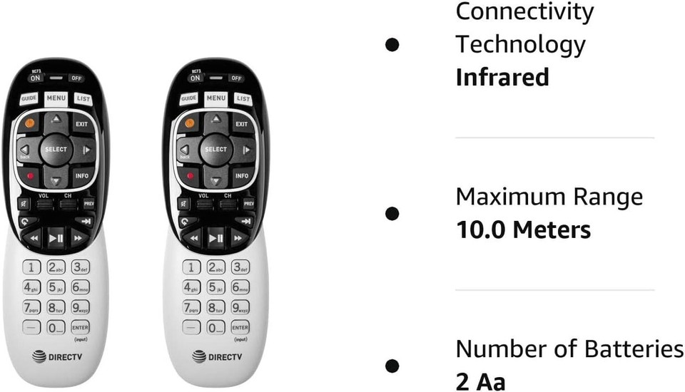 DIRECTV RC73 IR/RF REMOTE CONTROL FOR GENIE HR44 & CLIENT C41 W ...